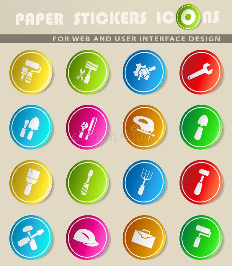 Work tools icon set stock illustration. Illustration of anvil - 88826511