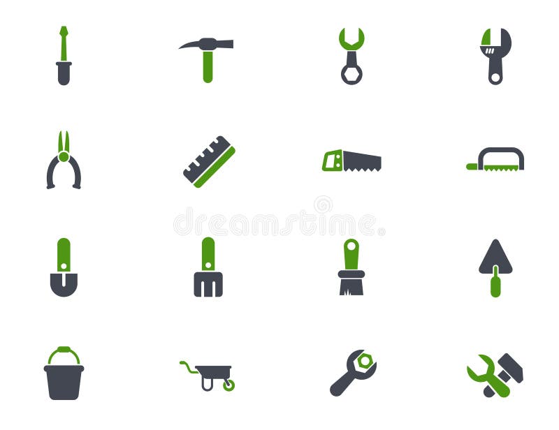 Work tools icon set stock vector. Illustration of pick - 232821695