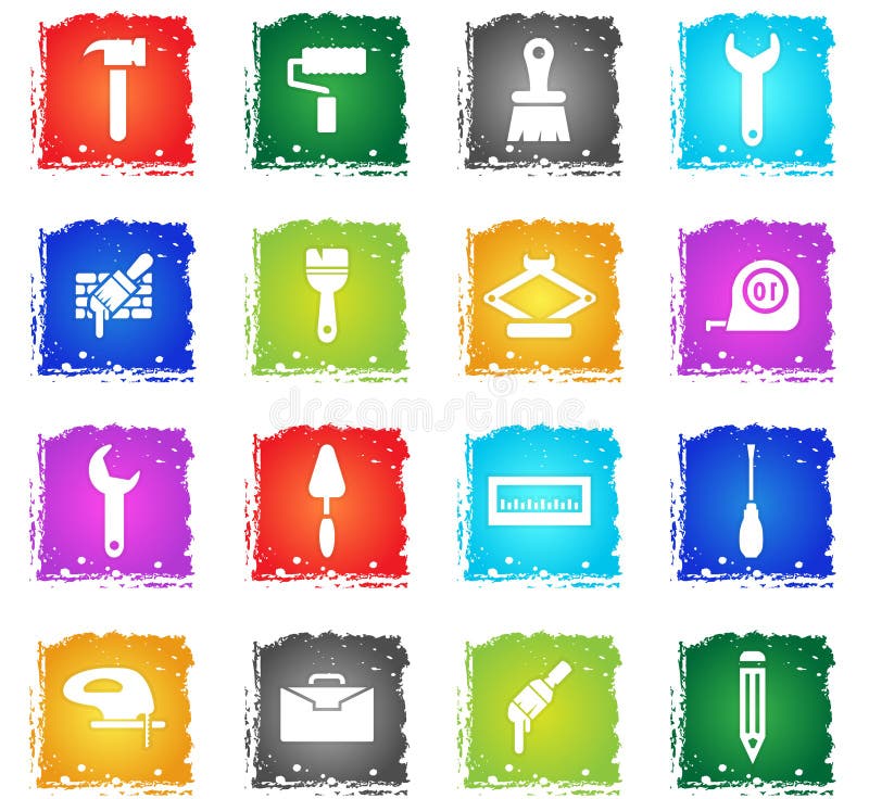 Work tools icon set stock vector. Illustration of symbol - 88209343