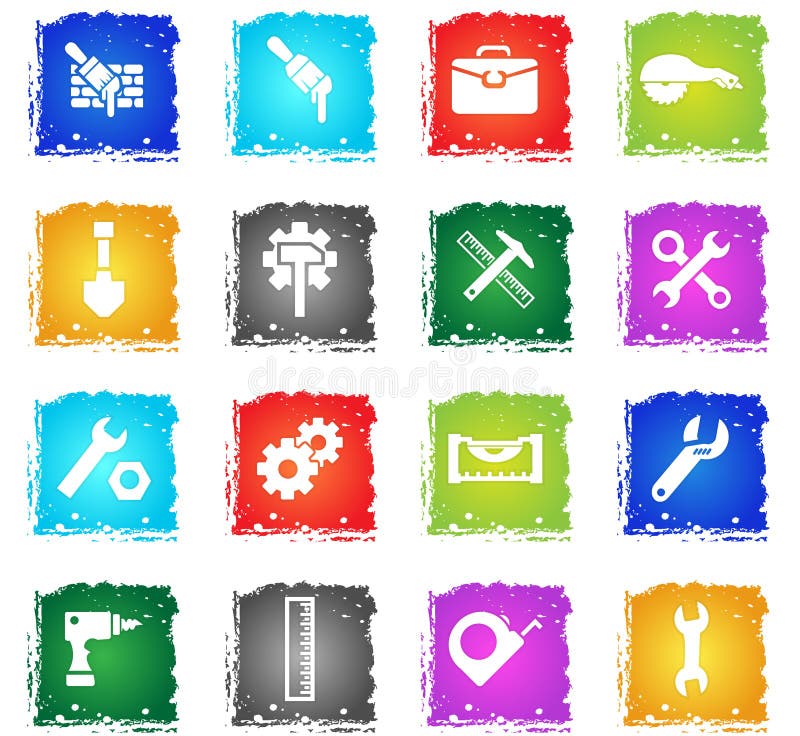 Work tools icon set stock vector. Illustration of icon - 88129821