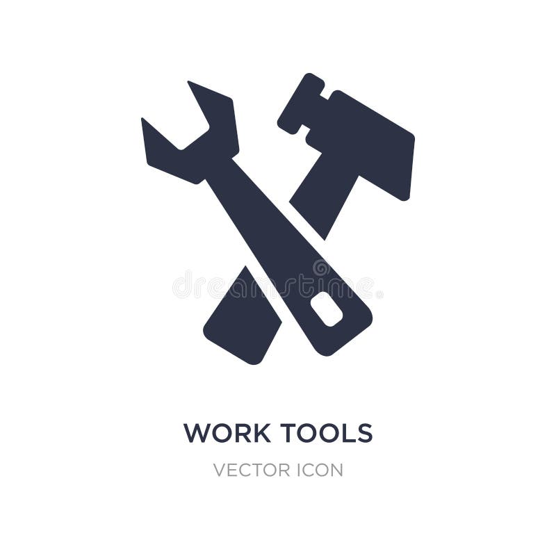 Work Hammer Icon on White Background. Simple Element Illustration from ...