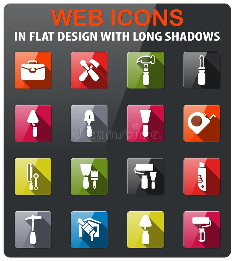 Work tools icons set stock illustration. Illustration of jigsaw - 88422359