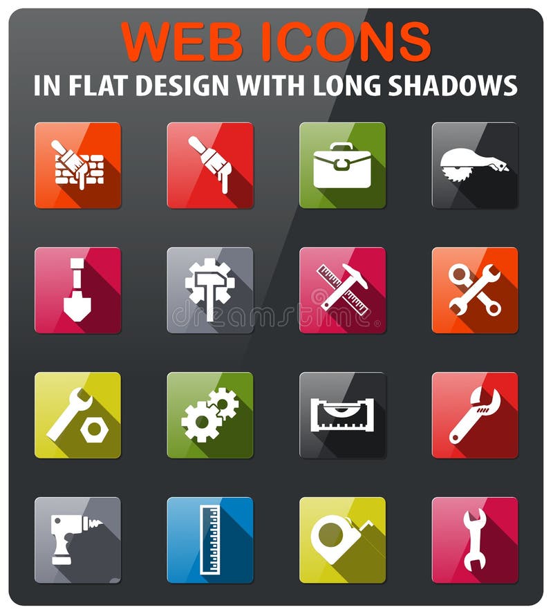 Work tools icons set stock illustration. Illustration of icon - 88422449