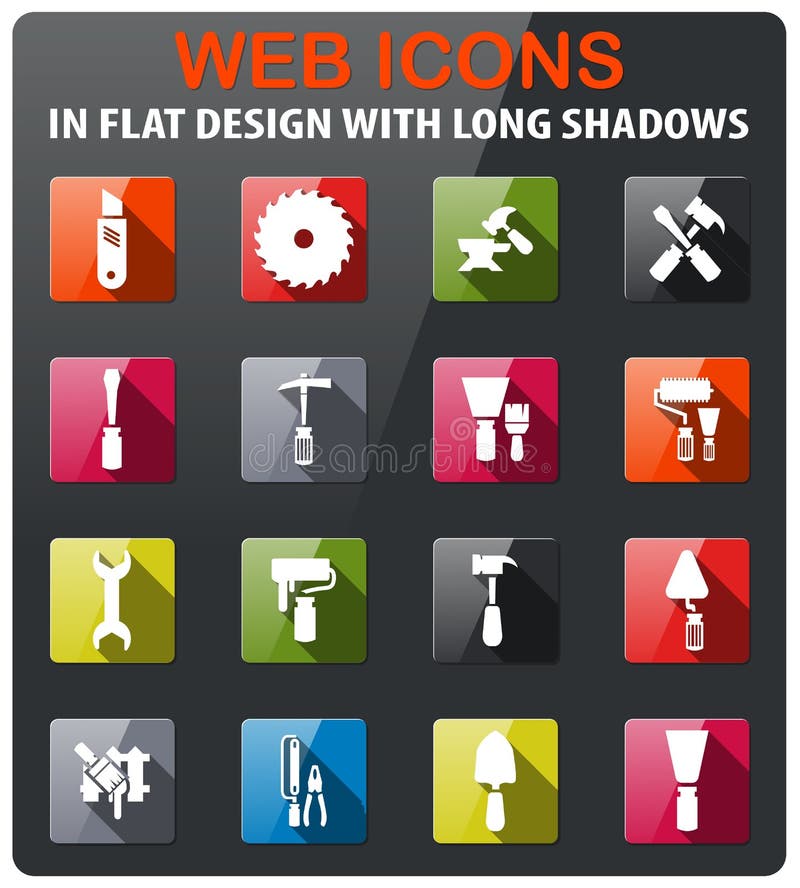 Work tools icons set stock illustration. Illustration of icon - 88423809