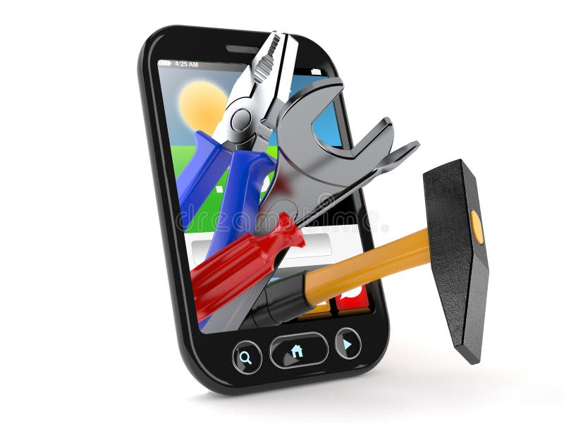 Tools Smart House Icon Illustration Green, Perspective View Stock ...