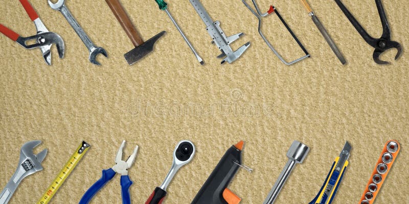 Work Tools Set stock image. Image of calliper, elevated - 254922757