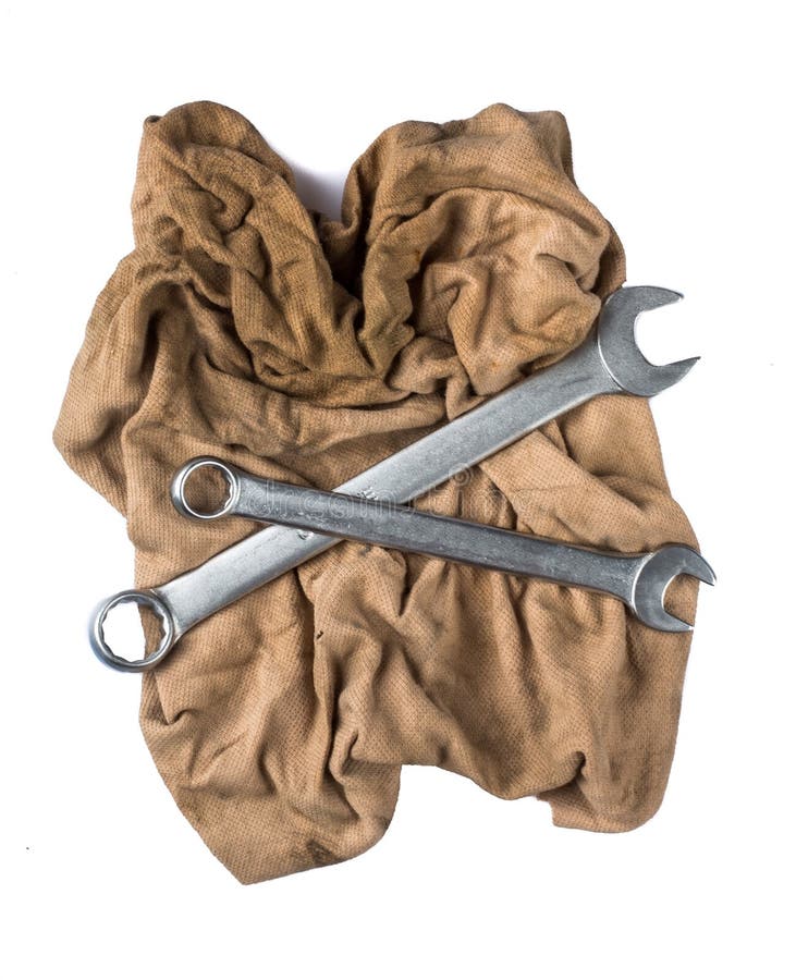 Silver Tools for Work Isolated on White Background Stock Photo - Image ...