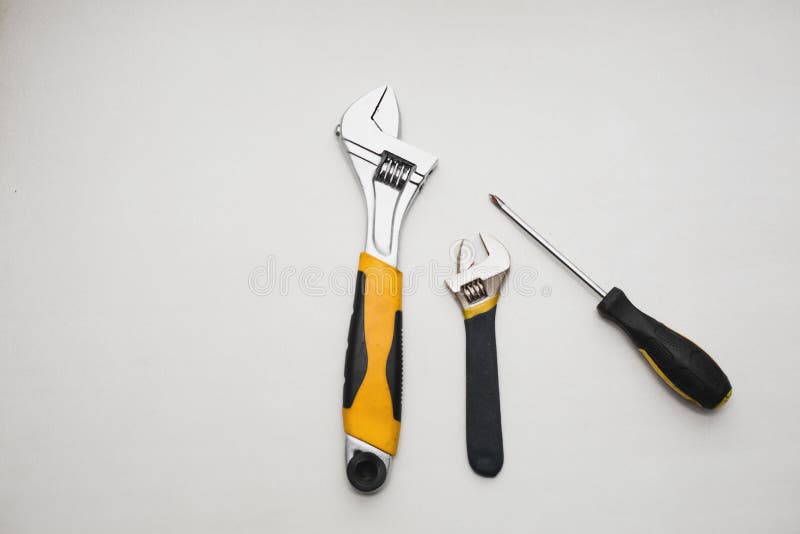 Work tools wrench stock image. Image of construction - 84212125