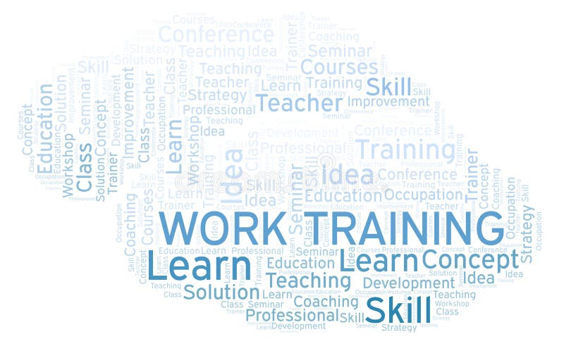 Work Training word cloud stock illustration. Illustration of coaching ...