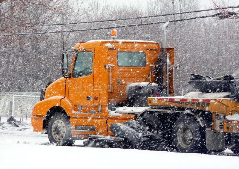 Work Truck stock image. Image of roadside, snow, season - 3700477