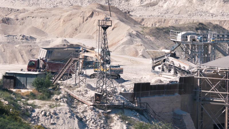 Quarry for the Extraction of Flux Limestone. Stock Video - Video of ...