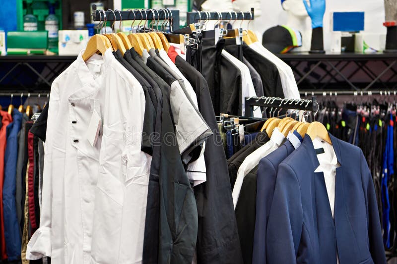Work Uniforms for Cooks and Waiters in Store Stock Photo - Image of ...