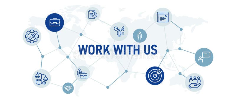 Work with Us Web Header Banner Design Illustration Concept of Career ...