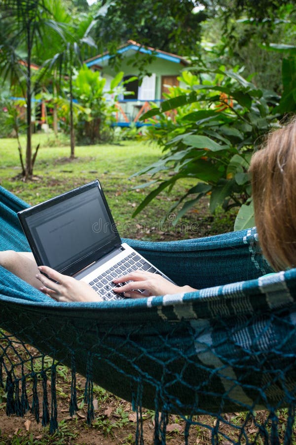 Work on vacation stock image. Image of cottage, notebook - 82940855