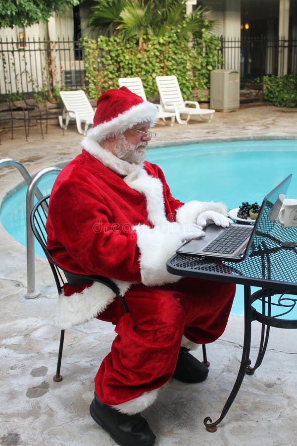 Work Vacation for Santa stock image. Image of cheerful - 22255515