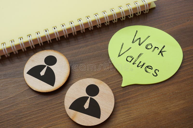 Work Values are Shown on the Conceptual Business Photo Stock Photo ...