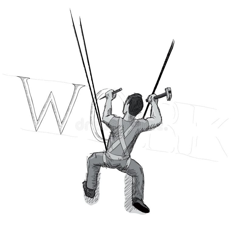Work (vector) stock vector. Illustration of pull, corporate - 5483106