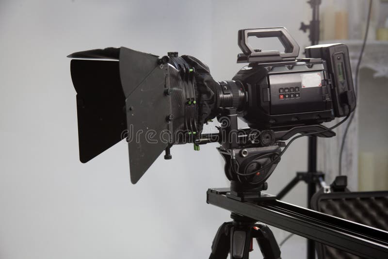The Work of a Video Camera in the Studio Stock Image - Image of video ...