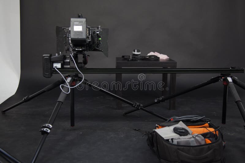 The Work of a Video Camera in the Studio Stock Photo - Image of ...