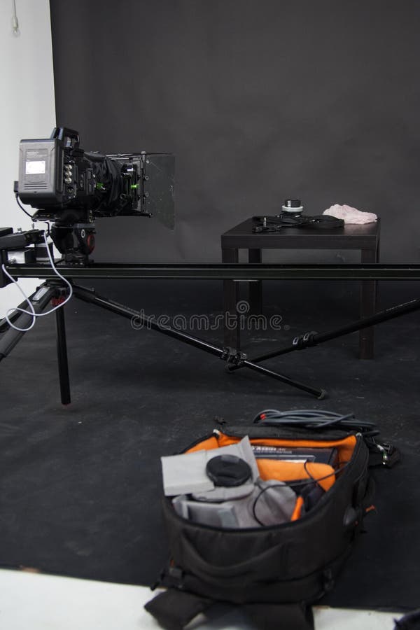 The Work of a Video Camera in the Studio Stock Photo - Image of chamber ...