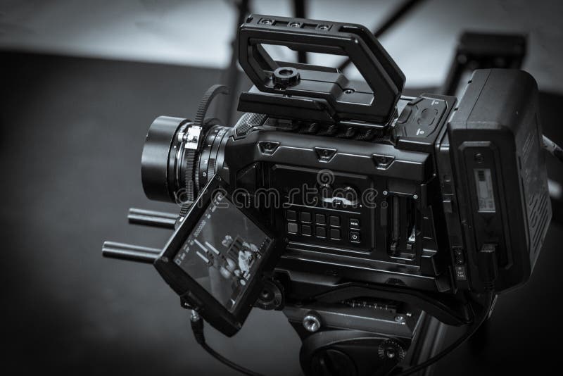 The Work of a Video Camera in the Studio Stock Image - Image of camera ...