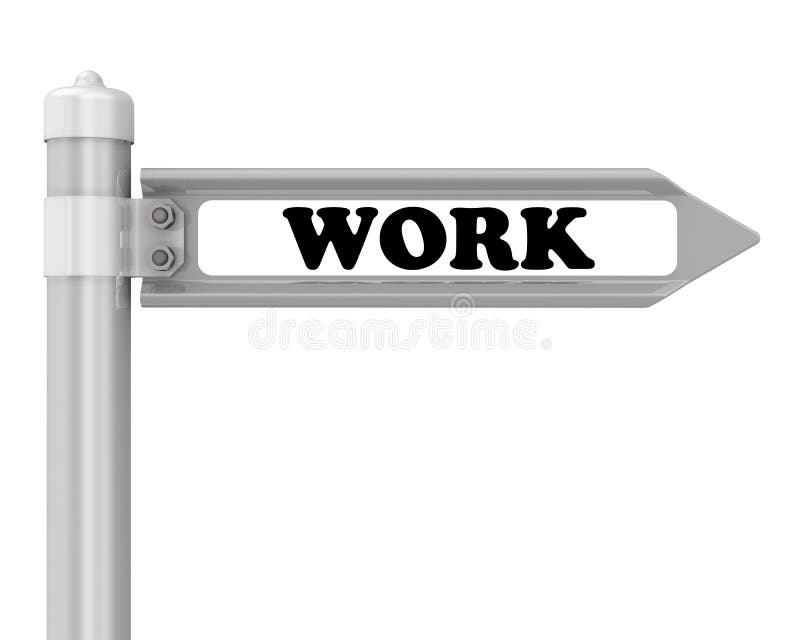 Work. the way mark stock illustration. Illustration of path - 142886894