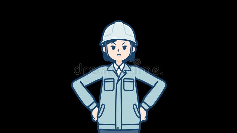 Work Wear Woman_Irritable and Angry_with Alpha Channel Stock Footage ...