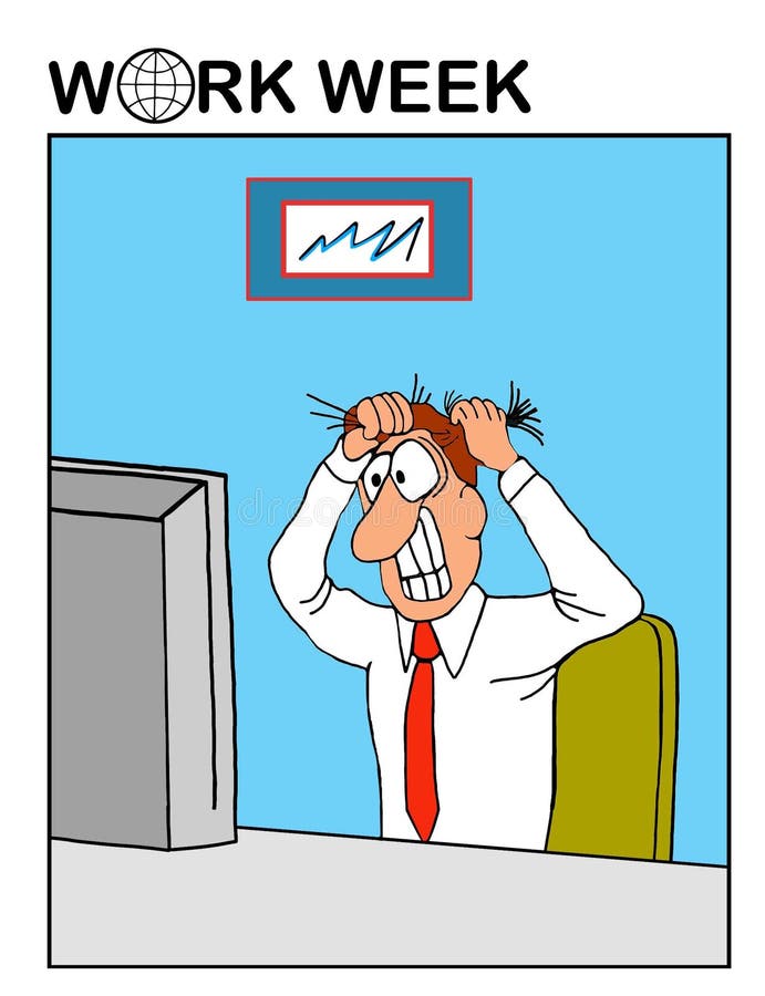 Work week is high stress stock illustration. Illustration of ...