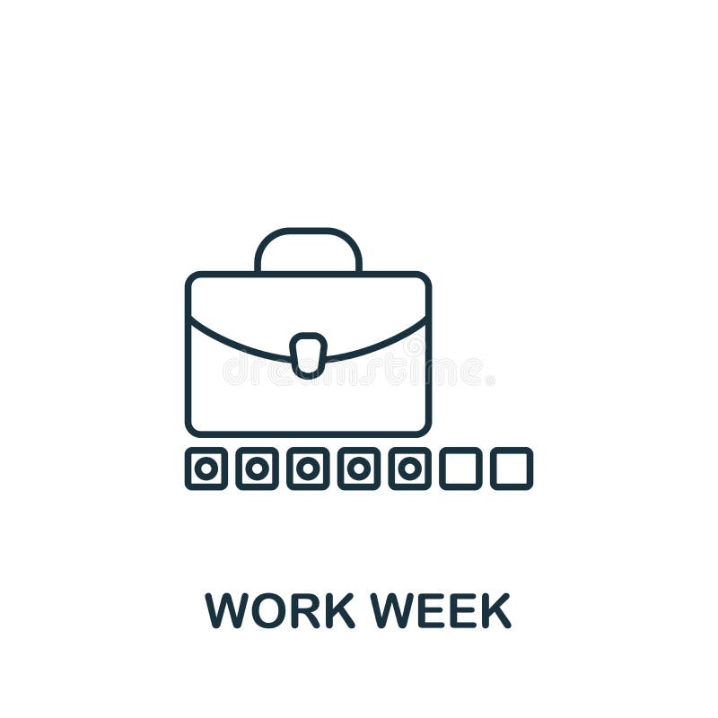 Work Week Icon. Monochrome Simple Time Management Icon for Templates ...