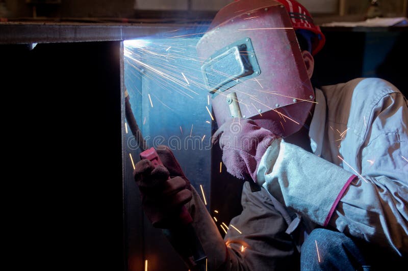 Work a Welding Workers in Factories Stock Photo - Image of technology ...