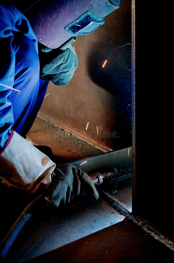 Work a Welding Workers in Factories Stock Photo - Image of welding ...