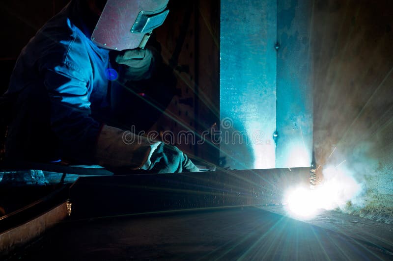 Work a Welding Workers in Factories Stock Image - Image of operation ...