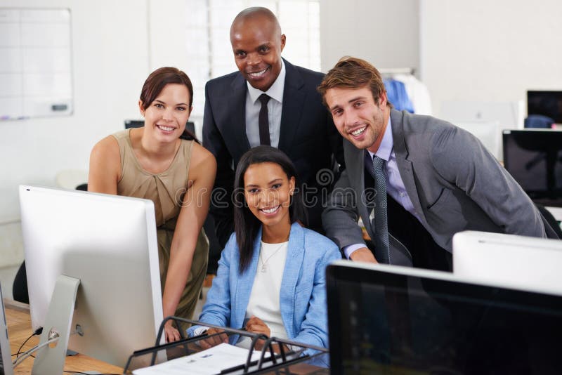 We Work Well As a Team. Portrait of a Group of Businesspeople Working ...