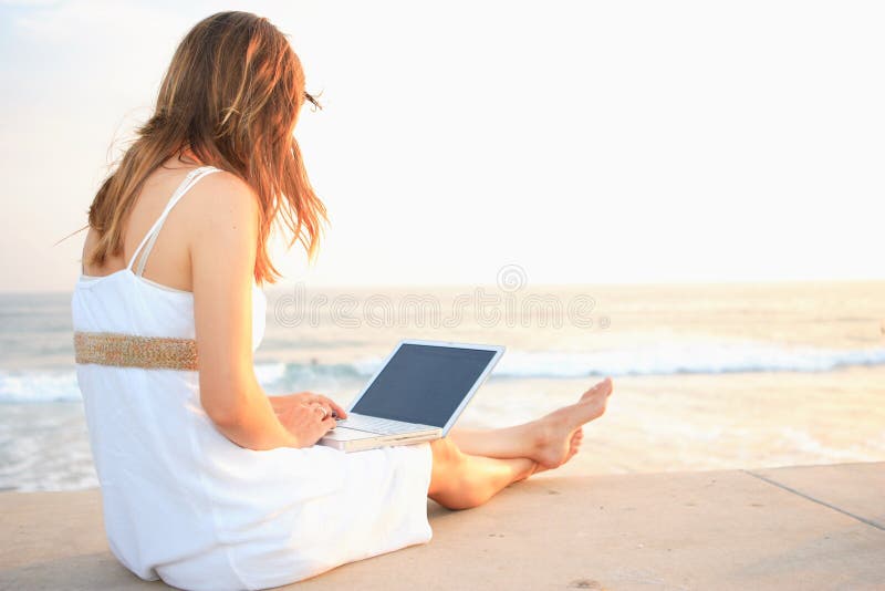 Work where you want! stock photo. Image of mobility, dress - 1265512