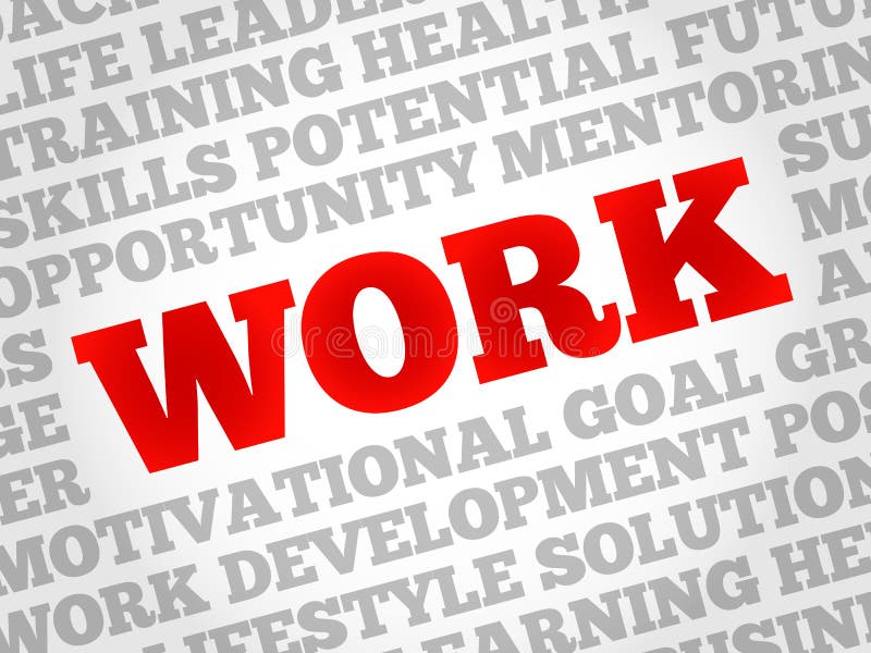 Work word cloud stock illustration. Illustration of strategy - 205953278
