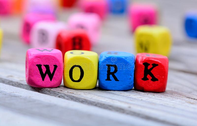 Work word on table stock photo. Image of education, attitude - 78168228