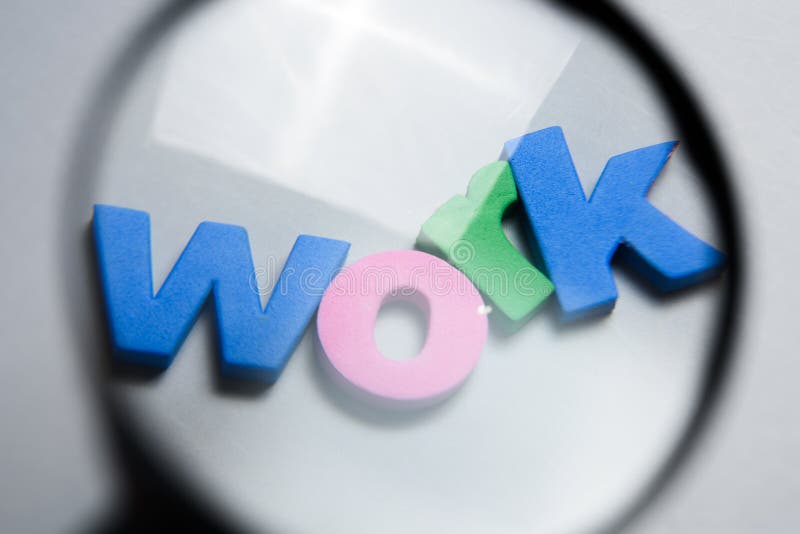 WORK, Word Written on White Background with Colorful Letters Under ...