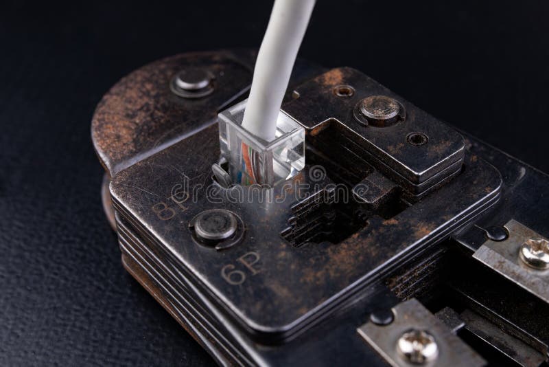 Work in a Workshop on Connections Used in Electronics. Computer Cables ...