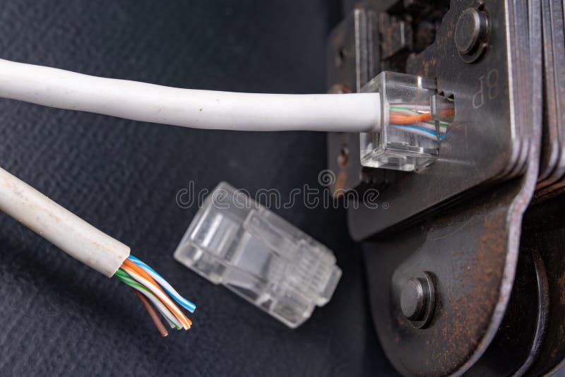 Old Computer Cables Used To Connect Peripheral Devices. Plugs and ...