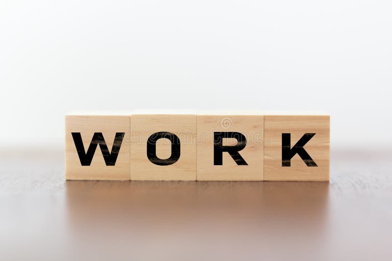 Work Written on Wooden Cubes Stock Photo - Image of education, deadline ...