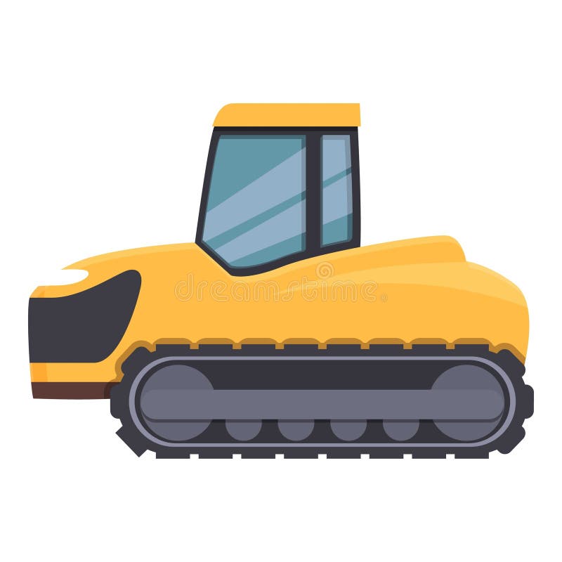 Work Yellow Crawler Icon Cartoon Vector. Working Vehicle Stock Vector ...