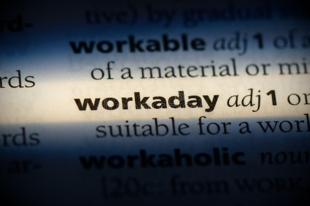 Workaday stock image. Image of minimal, text, linguistic - 161578929