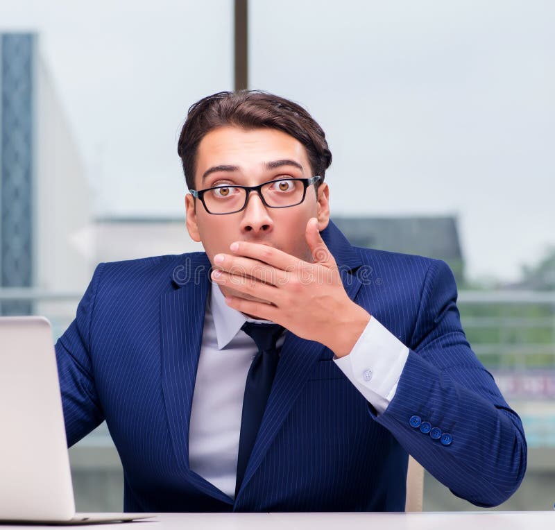 Workaholic Businessman Overworked with Too Much Work in Office Stock ...