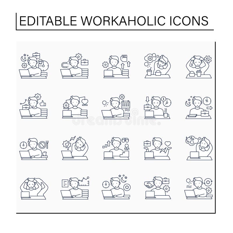 Office Workaholism Stock Illustrations – 209 Office Workaholism Stock ...