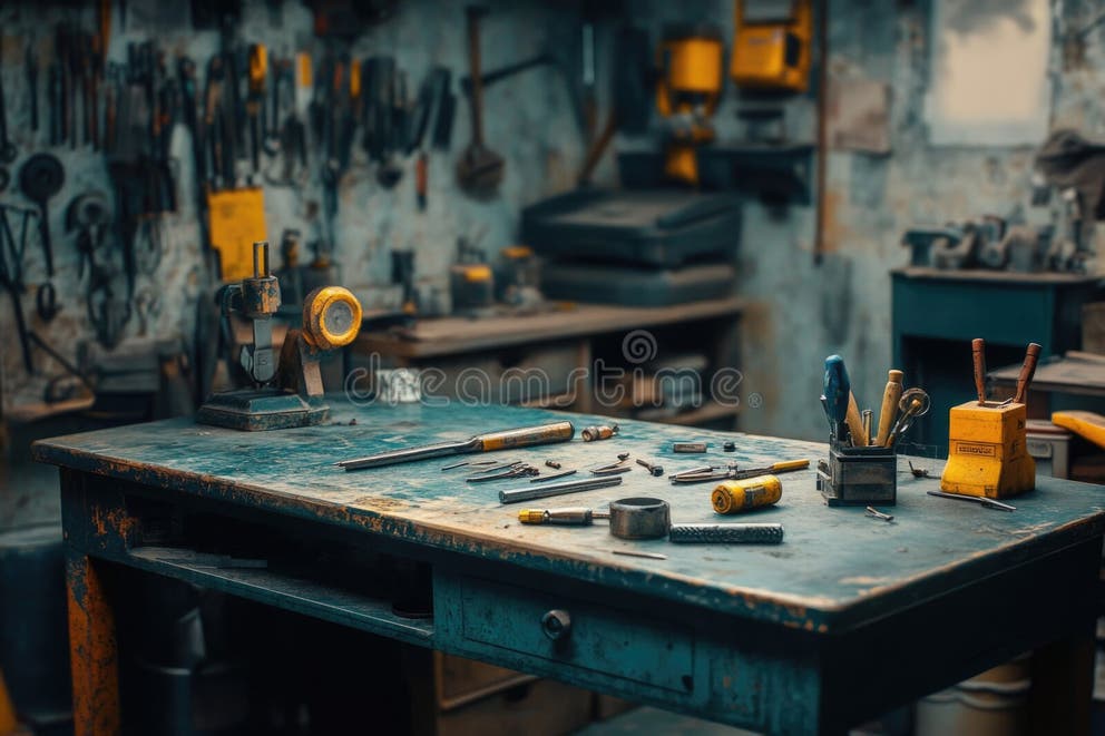 A Workbench Filled with Tools for Various Tasks, Perfect for ...