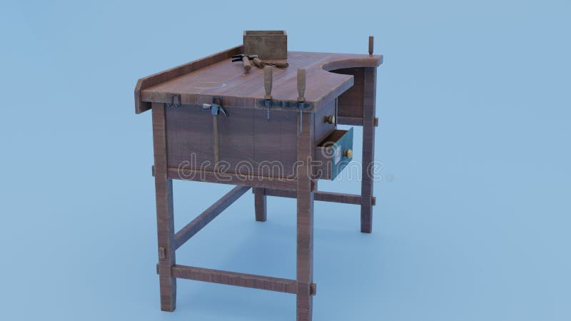 Workbench with Hammer and Screwdriver Stock Image - Image of carpentry ...