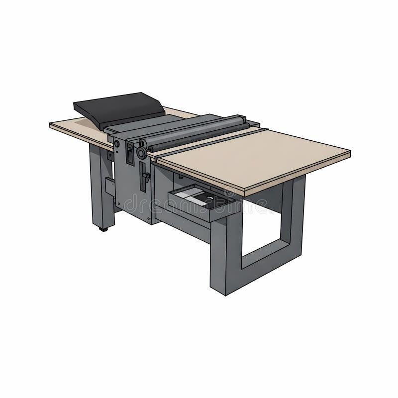 The Workbench of a Precision Printing Machine Stock Illustration ...