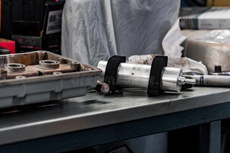 Workbench with Tools at Station for Vehicle Technical Servicing Stock ...