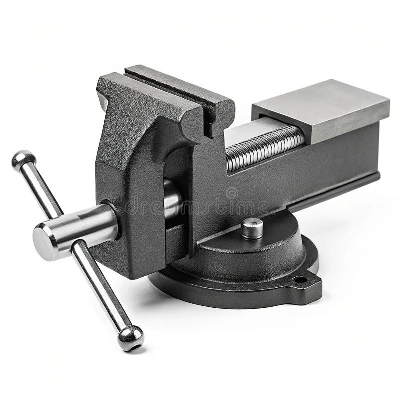 Workbench Vise with Swivel Base Clamp Stock Illustration - Illustration ...