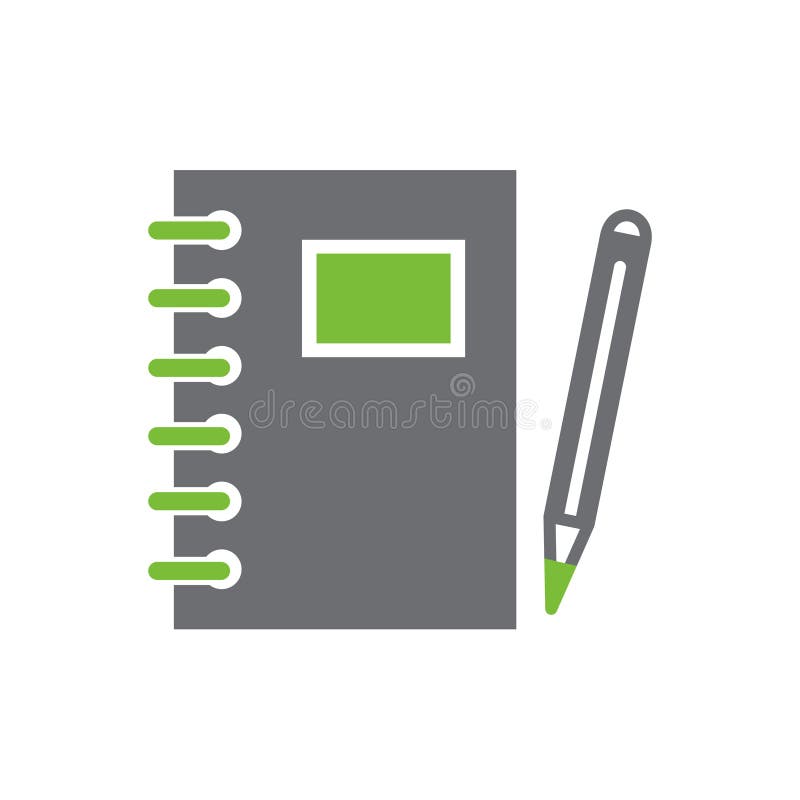 Workbook Icon on White Background for Graphic and Web Design, Modern ...